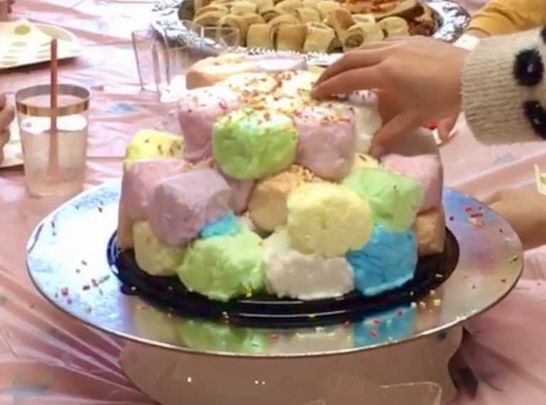 Party Puffs Candy Floss Cake - Candy Floss Cakes & Glitter Drink Bombs