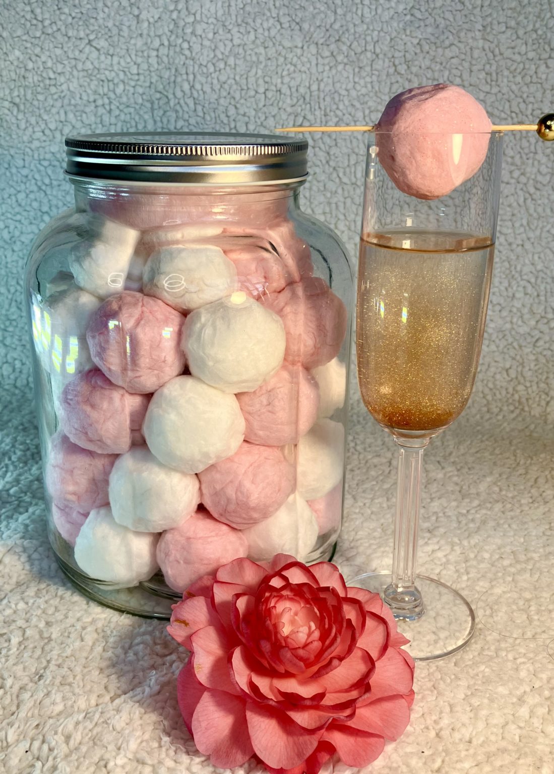 Glass Celebration Jars - Glitter Drink Bombs - Candy Floss Cakes ...