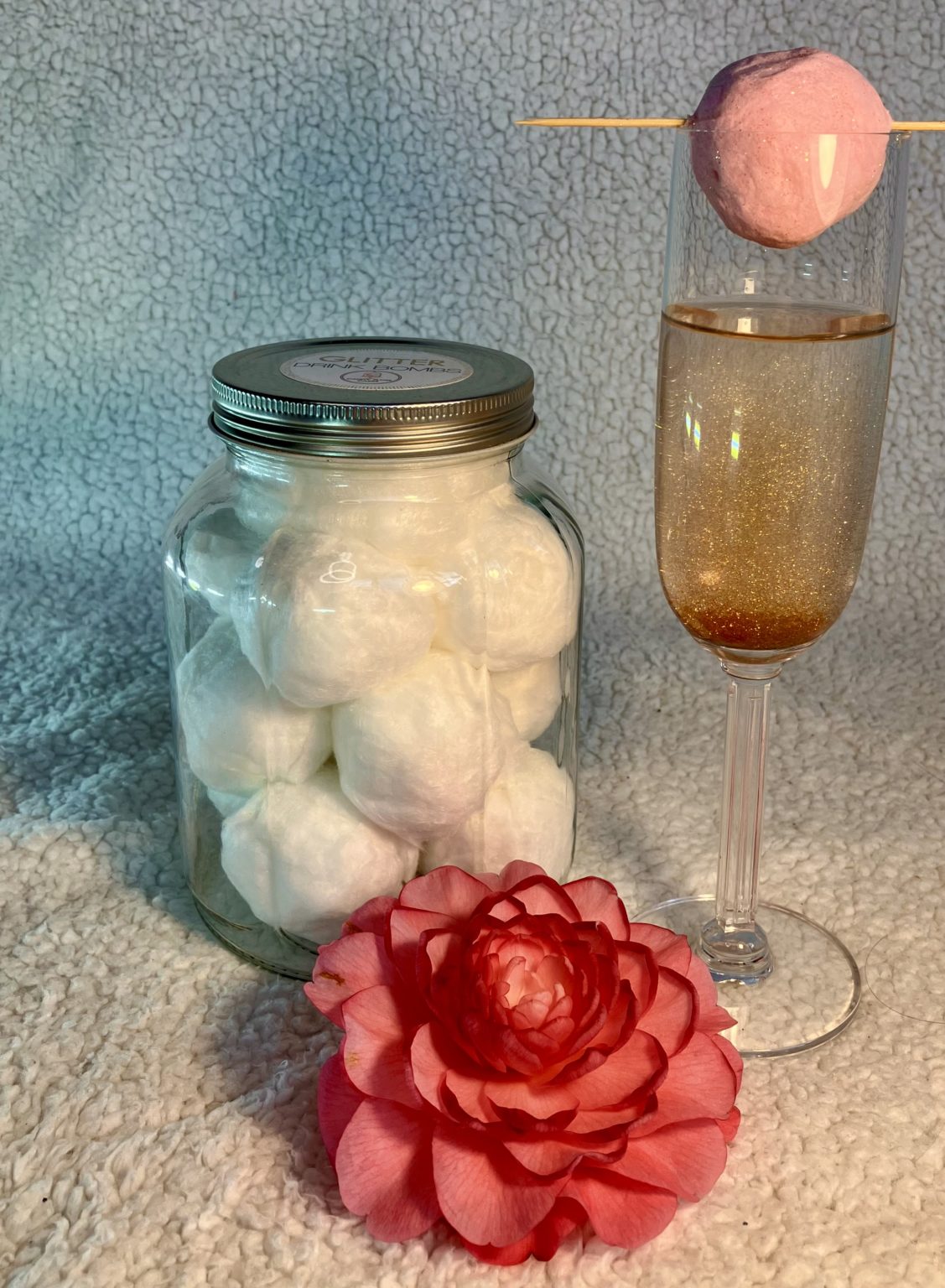 Glass Celebration Jars - Glitter Drink Bombs - Candy Floss Cakes ...